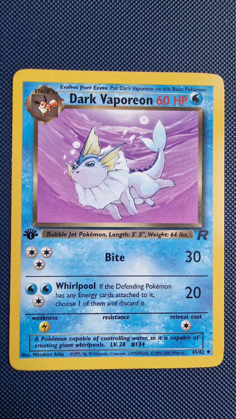 Dark Vaporeon [1st Edition] #45 – Pokémon Team Rocket / NM (Gebraucht ...