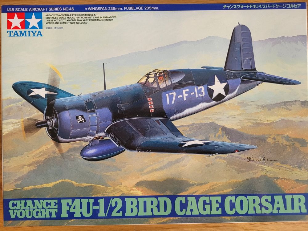 Tamiya 61046 F4U-1 Bird Cage Corsair 1/48 (Neu und originalverpackt) in ...