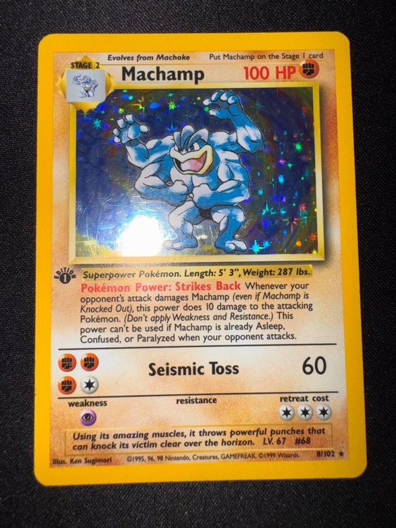 Pokemon Machamp Holo 8/102 - Base Set - ENG (Gebraucht) in Bürglen UR ...