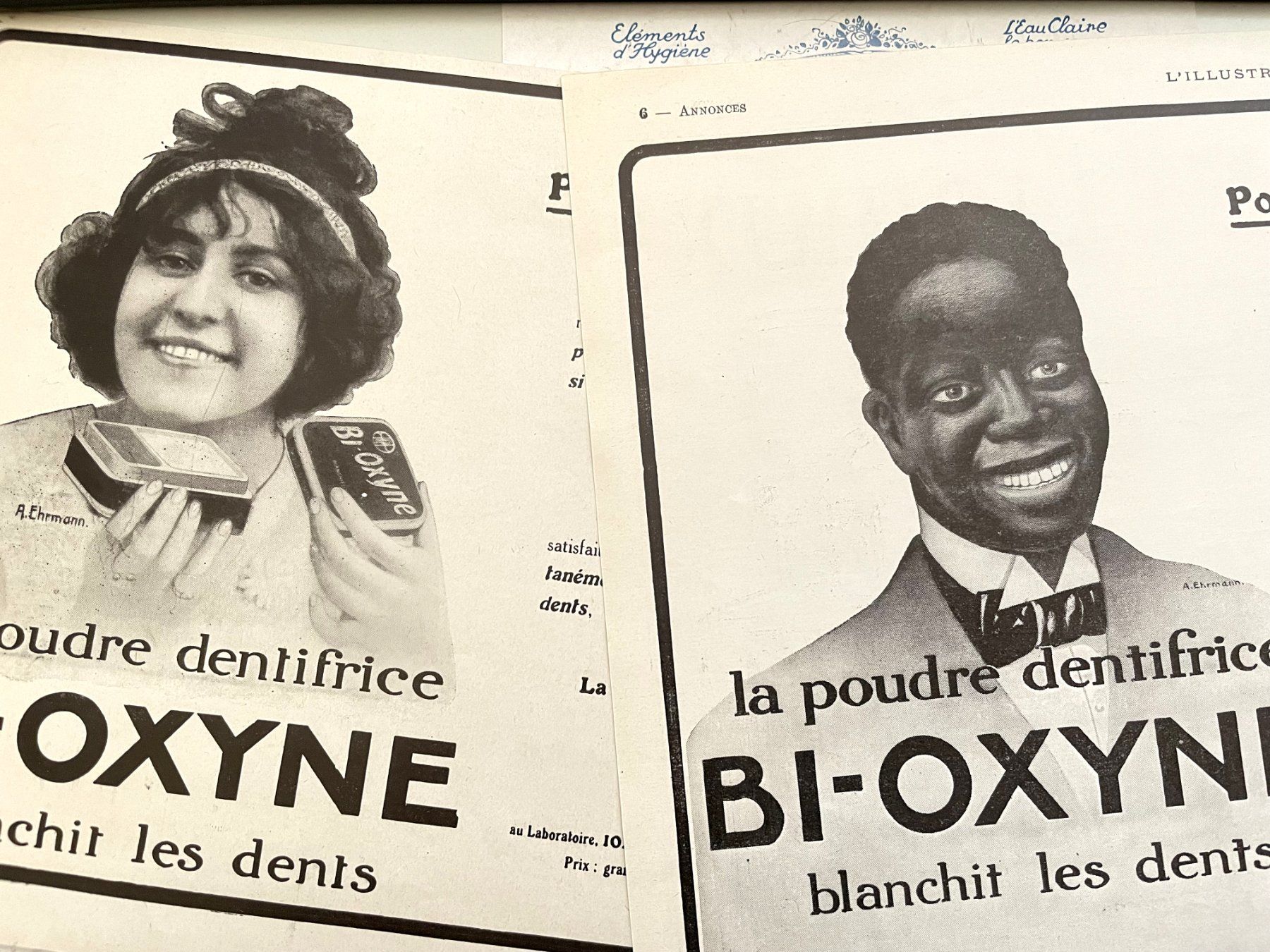 Bi-Oxyne Zahnpasta Dentifrice - 4 Werbungen/Publicités 1913 (Gebraucht ...