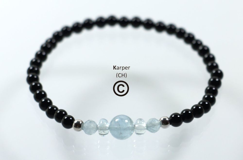 Onyx, Aquamarin / Aigue marine, S 925 Rho | Kaufen auf Ricardo