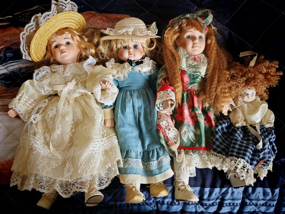 4 Porzellan Puppen, Danielle Classic Collection 2mit Stemfel (Gebraucht ...