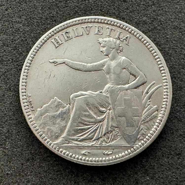 5 Franken Silber 1851 sitzende Helvetia (Gebraucht) in Reitnau für CHF 235 – mit Lieferung auf ...