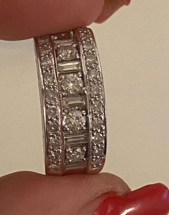 Diamantring 2 ct. 14k Weissgold massive 9 Gramm mit Box (Neu (gemäss ...