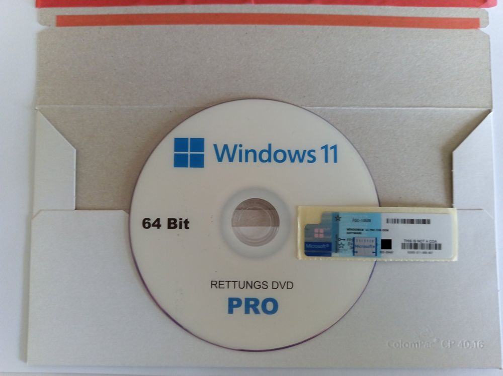 Windows 11 PRO ISO DVD 64Bit (Neu und originalverpackt) in Haldensleben ...