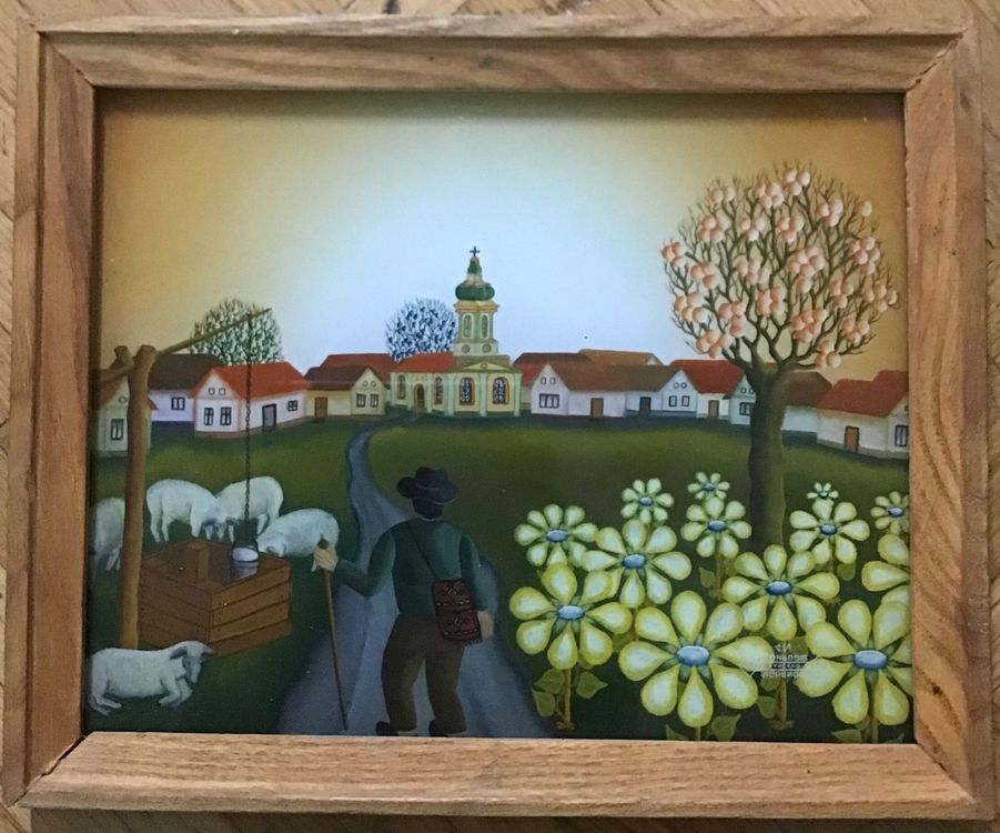 Bauer mit Schaffen Hinterglasmalerei (Gebraucht) in Root für CHF 15 – mit Lieferung auf Ricardo ...