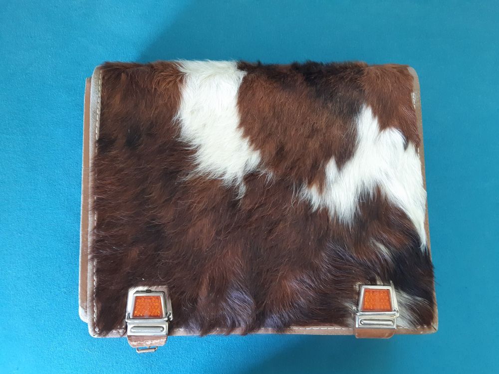 Schulranzen / Schulthek aus Leder mit Kuhfell | Kaufen auf Ricardo