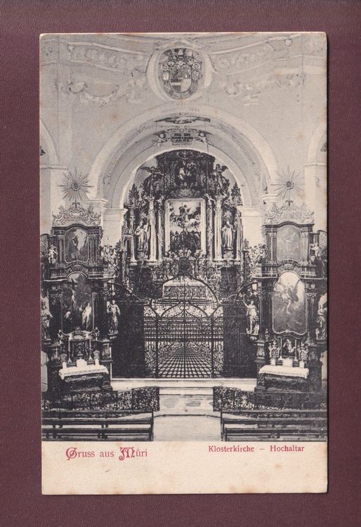 MURI (AG) - Klosterkirche - Hochaltar - 1912 // Eckbug // (D'occasion ...