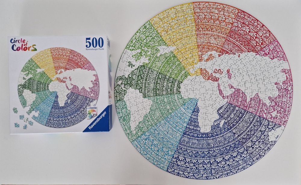 500er Puzzle - Circle of Colors - Mandala inkl. Poster (Gebraucht) in ...