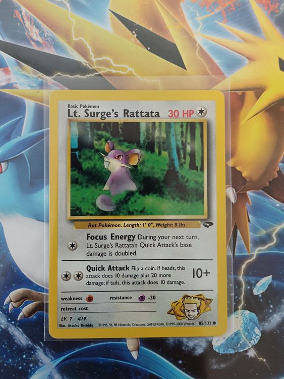 Lt. Surge's Rattata - Vintage Pokémon TCG Karte (Gebraucht) in ...