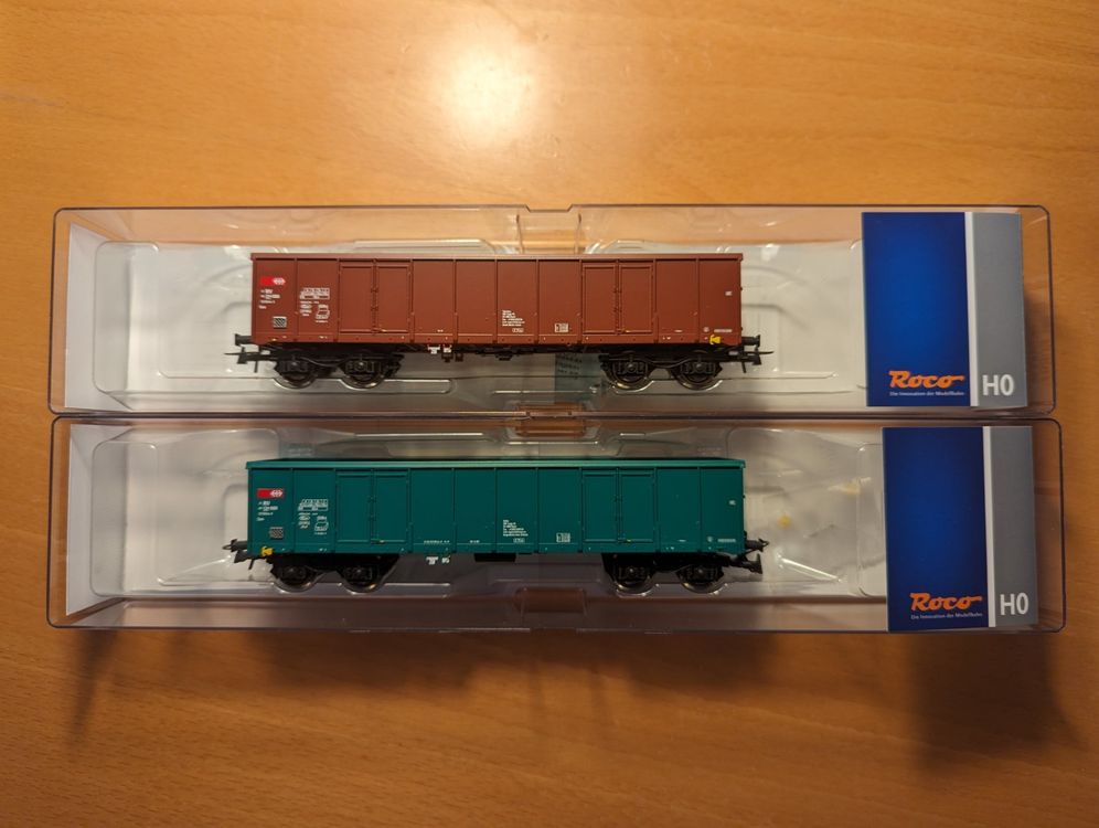 Roco 2-teiliges Set offene Güterwagen der SBB (67091) | Kaufen auf Ricardo