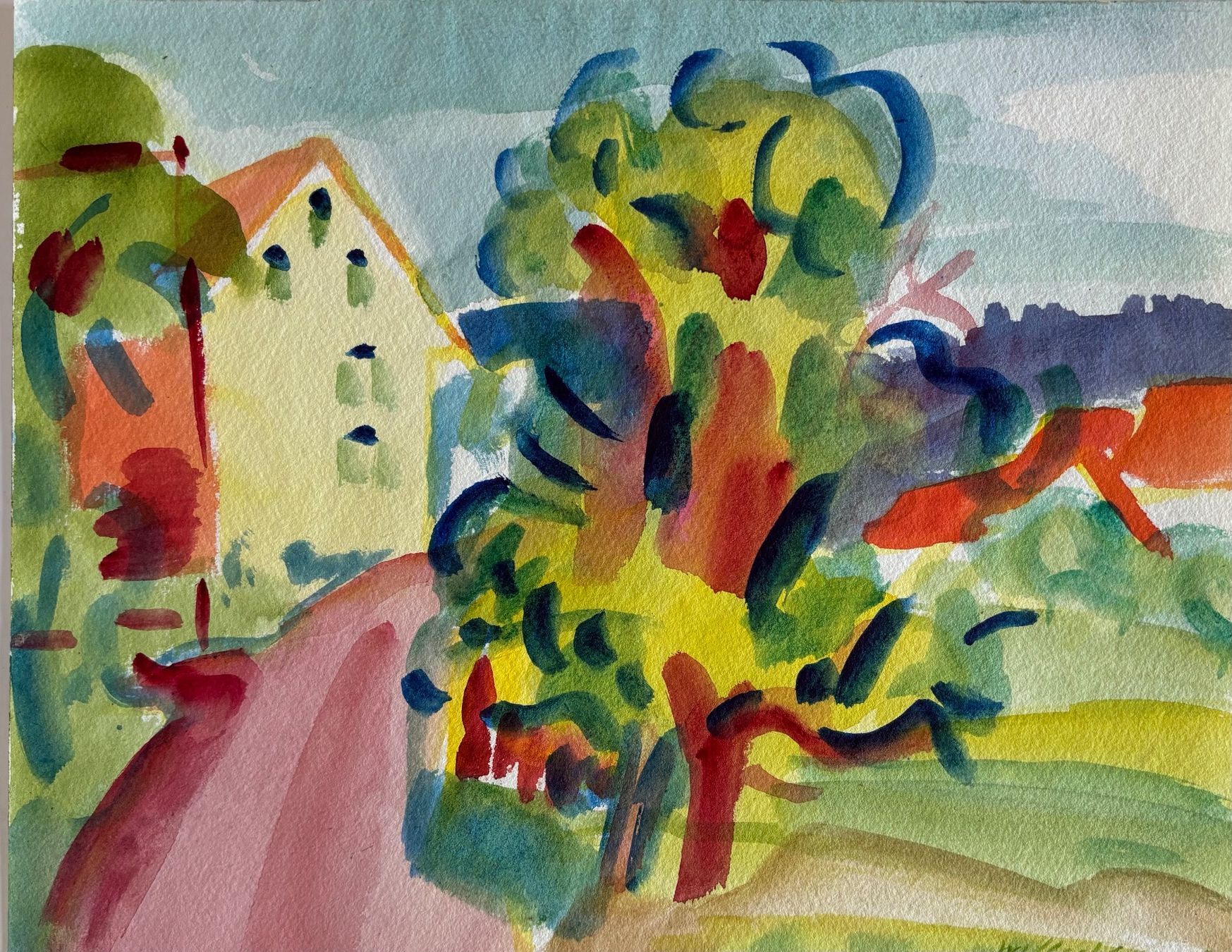 Hans Wullschleger (1913-1987), Aquarell, Expressiv, 1966 (Gebraucht) in ...