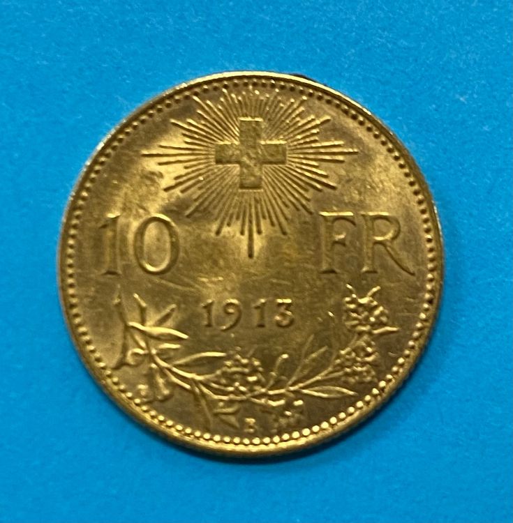 Gold Vreneli Fr.10.- von 1913 (Gebraucht) in Engelburg für CHF 230 – mit Lieferung auf Ricardo ...