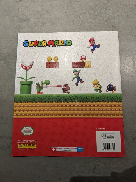 Super Mario Panini Play Time - Sticker Album Zurich Pop Con (Neu ...
