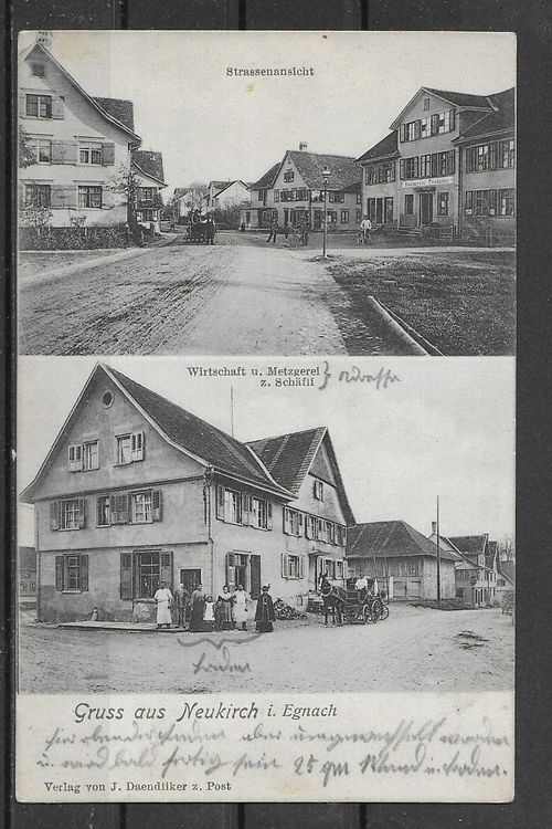 TG Gruss aus Neukirch-Egnach 1908 Wirtschaft zum Schäfli (Gebraucht) in Schocherswil für CHF 25 ...