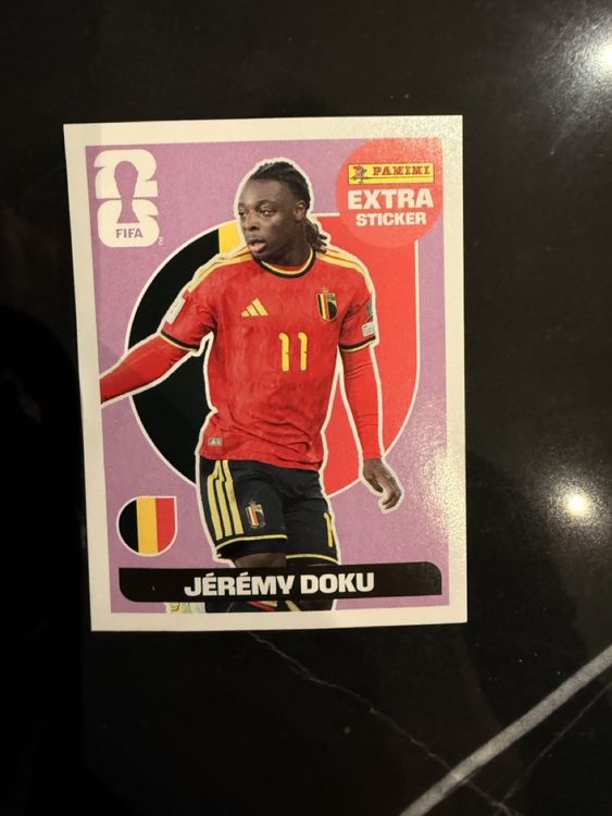 Panini WM 2026 Jérémy Doku Extra Sticker - Belgien (Neuf (Voir ...