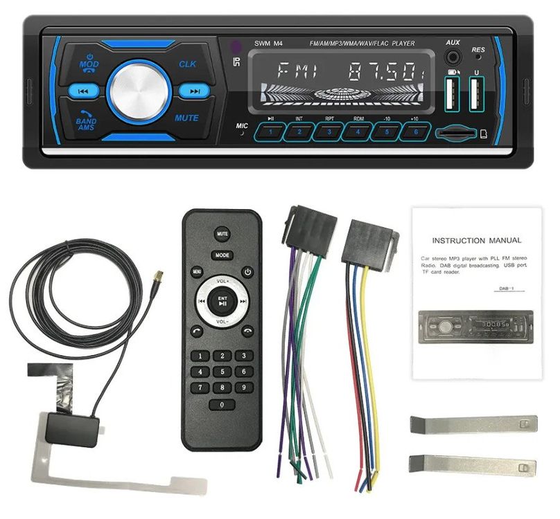 Autoradio 1DIN - 4 x 60W - USB, AUX, Bluetooth, DAB+ | Kaufen auf Ricardo