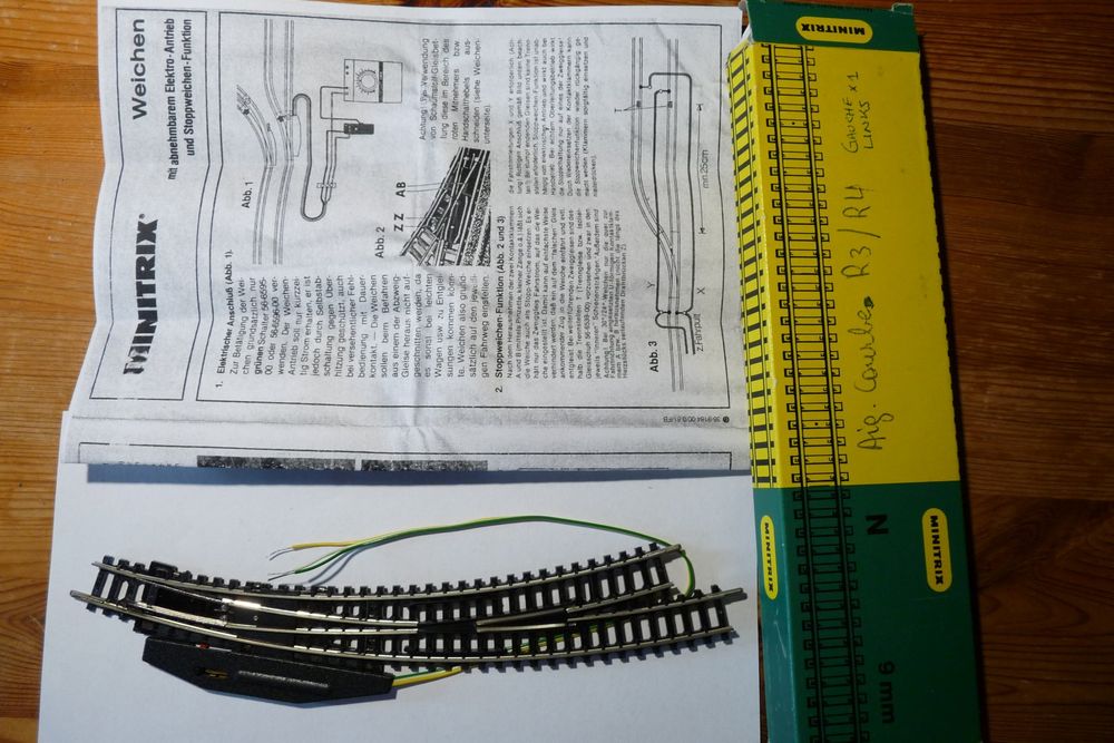 Minitrix N aig. courb. gauche 4970 R3-R4 Bogenweiche Links (Neu (gemäss ...
