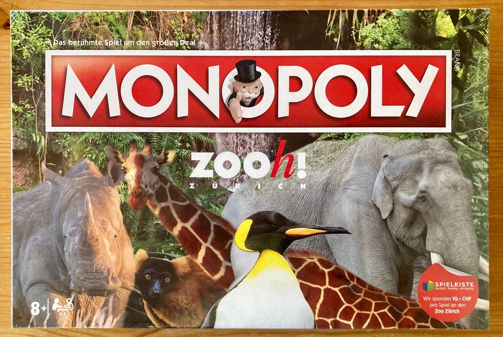 Rarität: Monopoly Zoo (Zooh!) Zürich-Edition (Hasbro, 2019) (Neu und ...