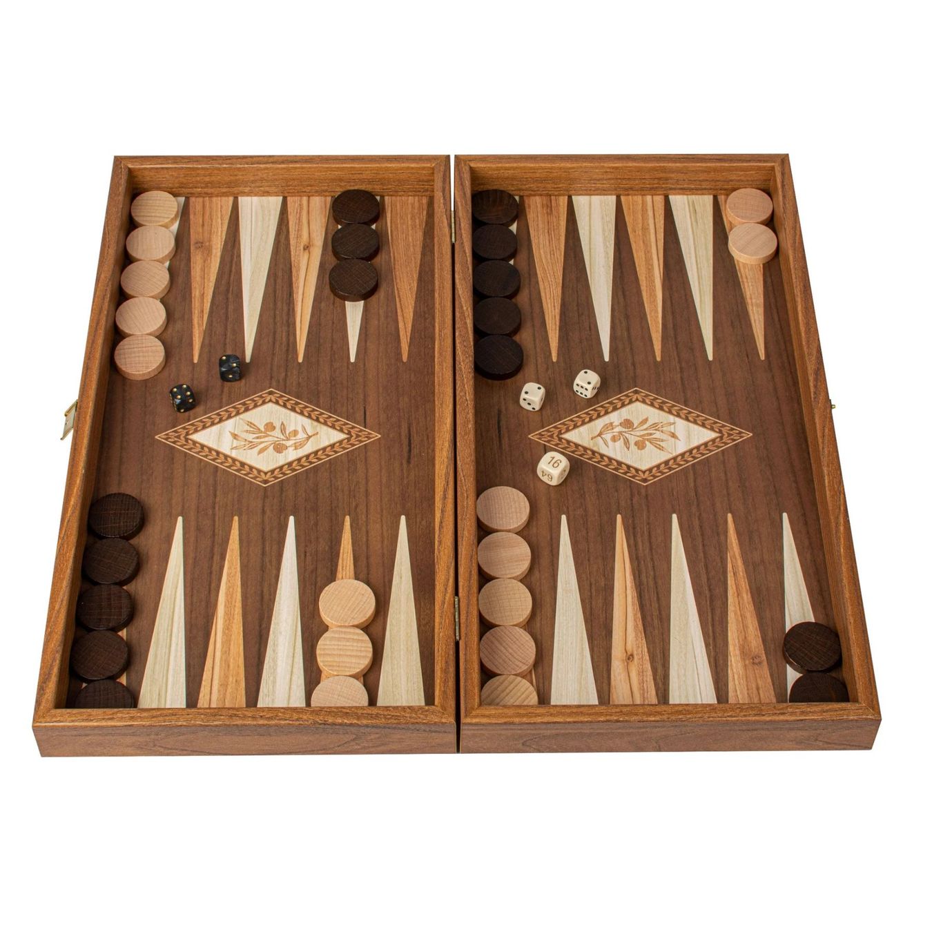 Backgammon en bois de wengé classique / Grand ( NEUF ) (Neu und ...