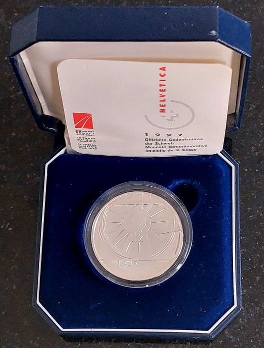 1997 20 Franken Silber 150 Jahre Schweizer Bahnen Box (Neu (gemäss Beschreibung)) in Arch für ...