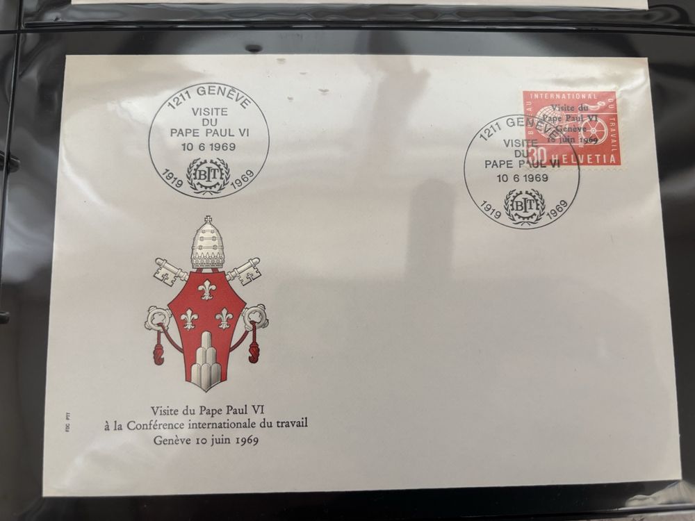 Papst Paul VI in Genf - Seltener Brief mit Briefmarke! (Neu (gemäss ...