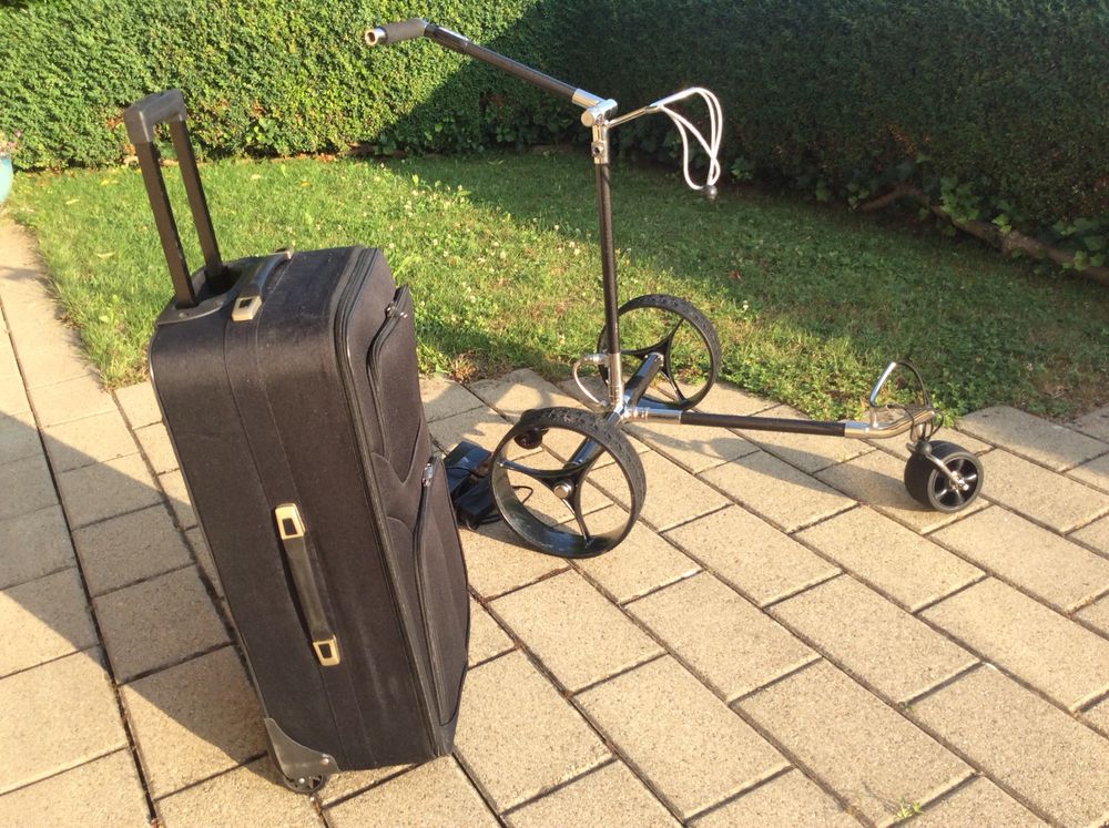 Golf Trolley elektro Lithium, Carbon/Edelstahl (Gebraucht) in ...