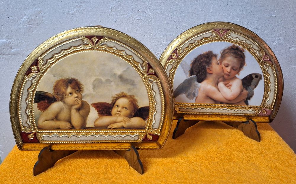2 Engel Bilder auf Holz mit Ständer (Gebraucht) in Muri AG für CHF 39 – mit Lieferung auf ...