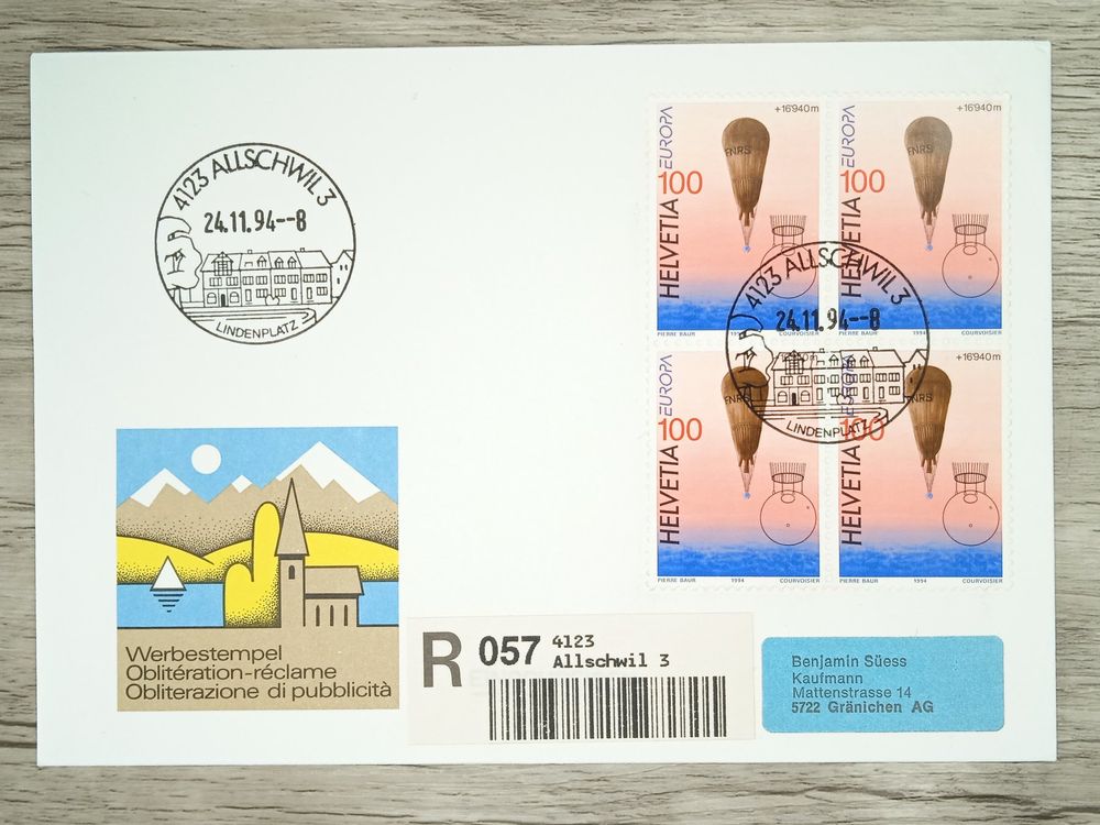 TR94 Enveloppe Suisse 1994 (Gebraucht) in Cousset für CHF 0.85 – mit Lieferung auf Ricardo kaufen
