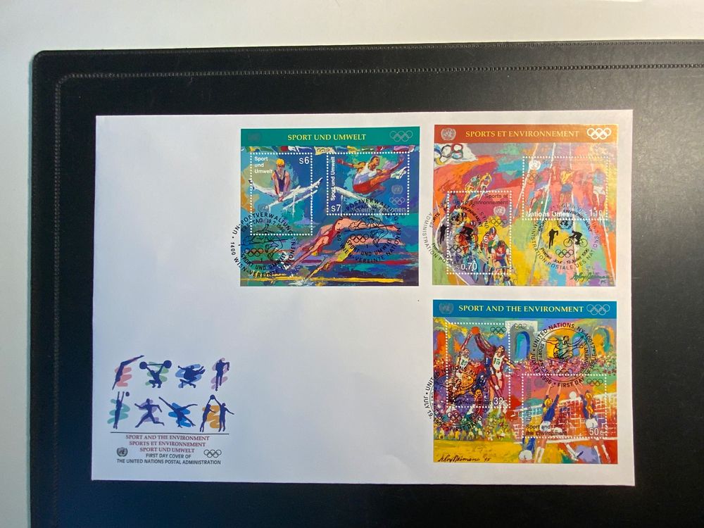 UNO Wien, Genf, NY 1996. Trio-FDC. Block: 100 J.olymp.Spiele | Kaufen auf Ricardo