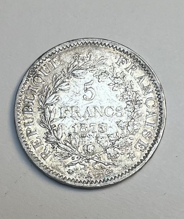 Pièce argent 5 Francs Hercule 1875 France A | Kaufen auf Ricardo