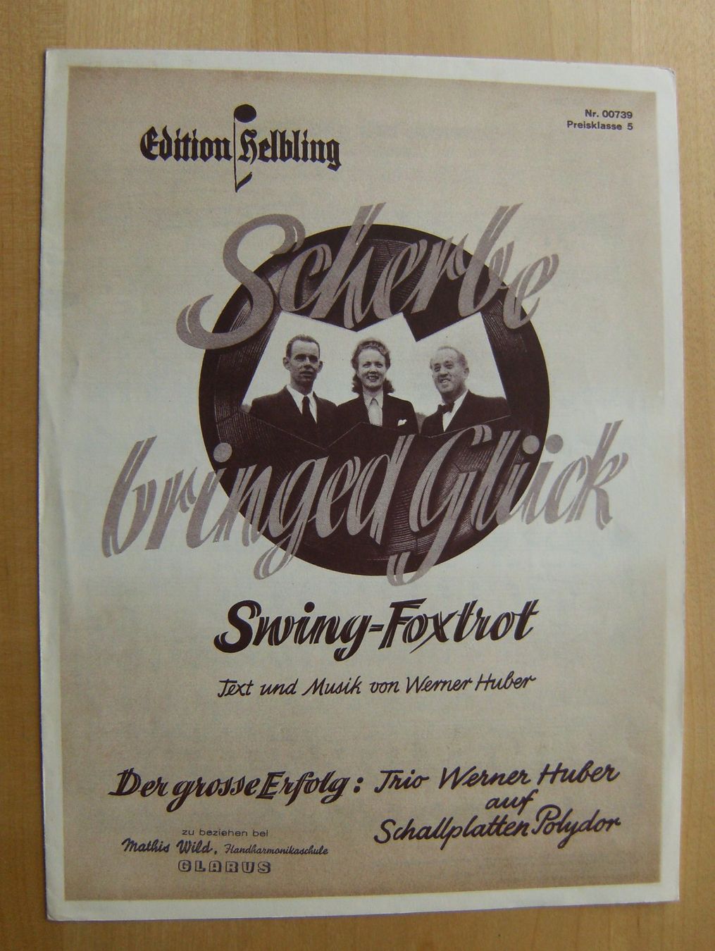 Notenblatt "Scherbe bringed Glück" Swing-Foxtrot (Neu (gemäss ...