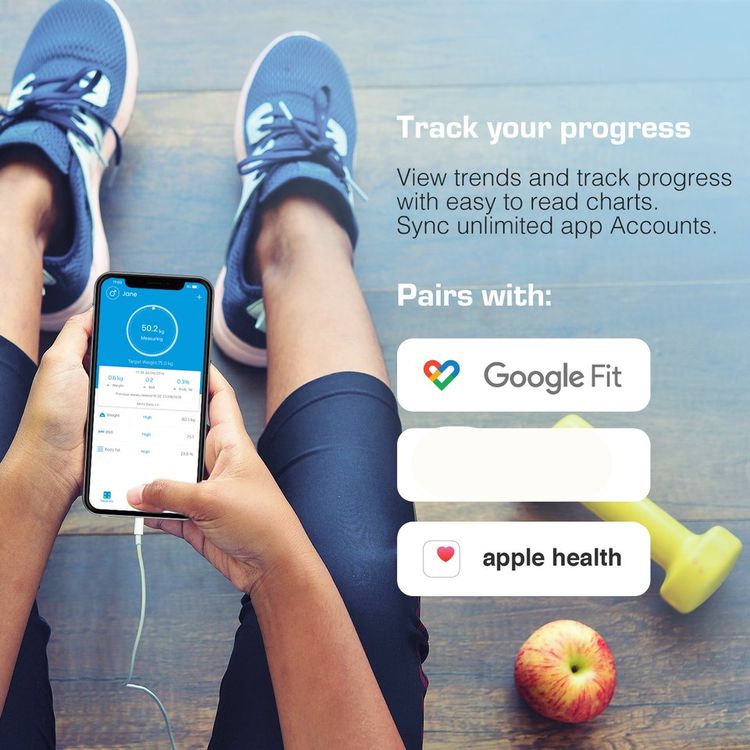 Smart Scale Mit Body Analysis App Personen Körperfett waage (Neu ...