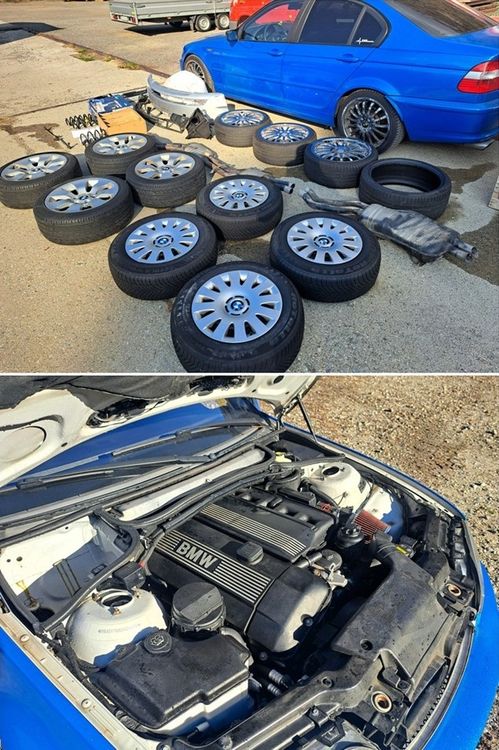 Ab 1.- BMW e46 320i M-Packet mit Blau Folie Wrapping (Gebraucht) in ...