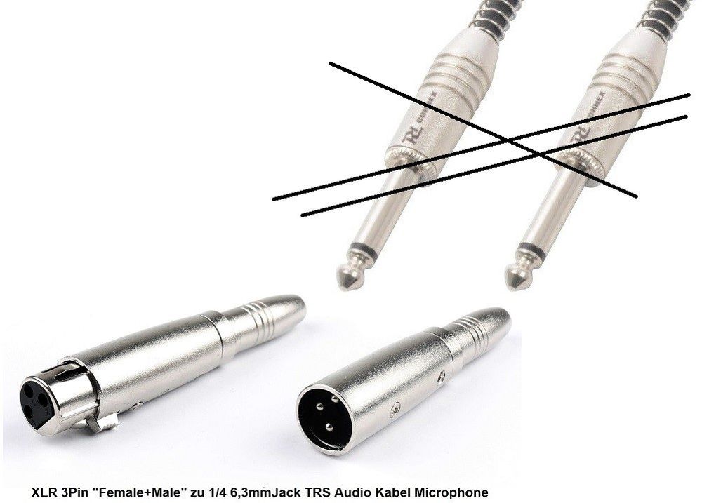 Adapter XLR Male 6,3mm/mono ....... (Nuovo (secondo la descrizione)) a ...