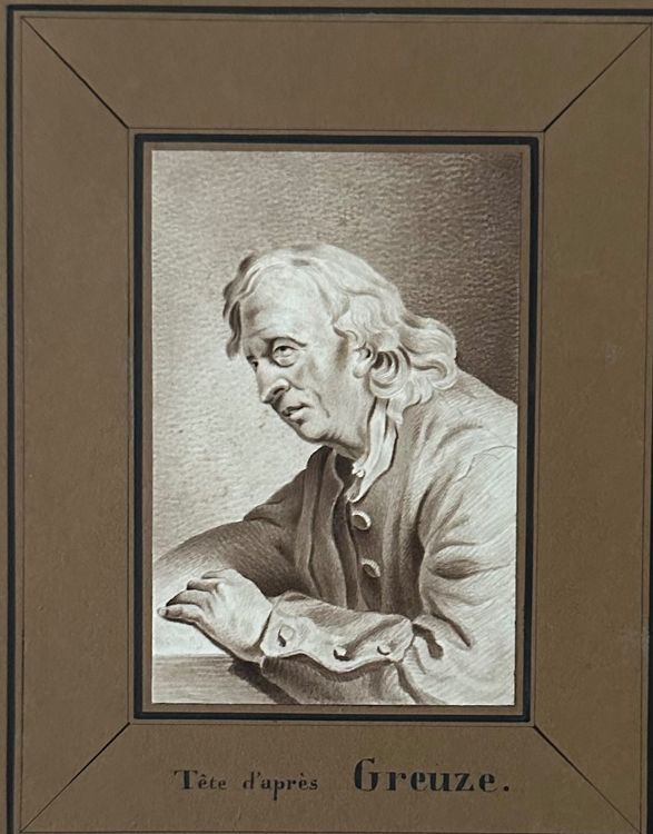 Antike Aquarell von eine Mann Beschriftet | Kaufen auf Ricardo