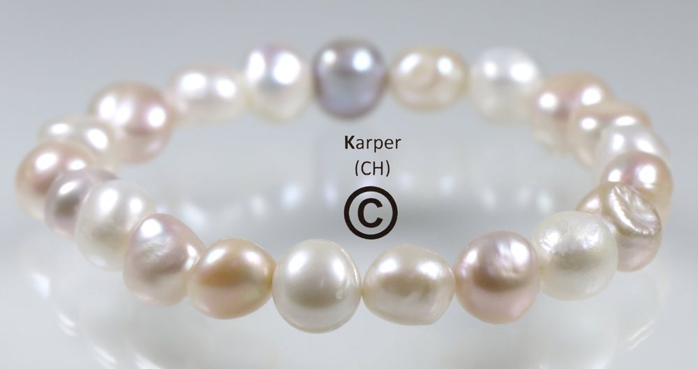 Süßwasser Zucht Perlen / Perle de culture eau douce (Neu und ...