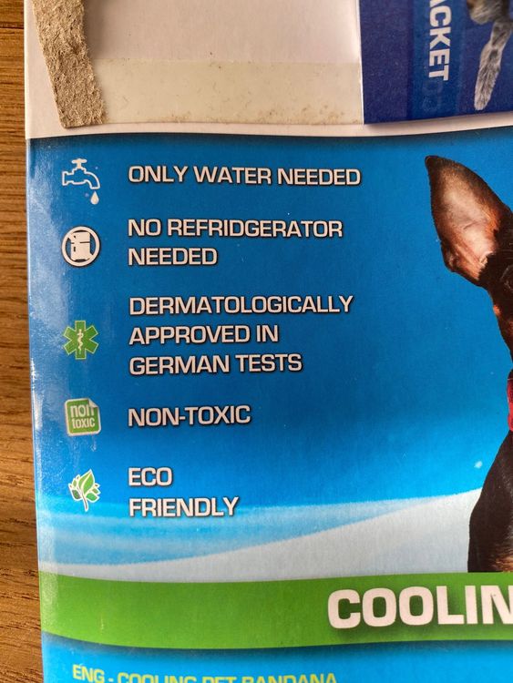 Kühlendes Bandana für Hunde, rot Western XL. Aqua Coolkeeper (Neu ...