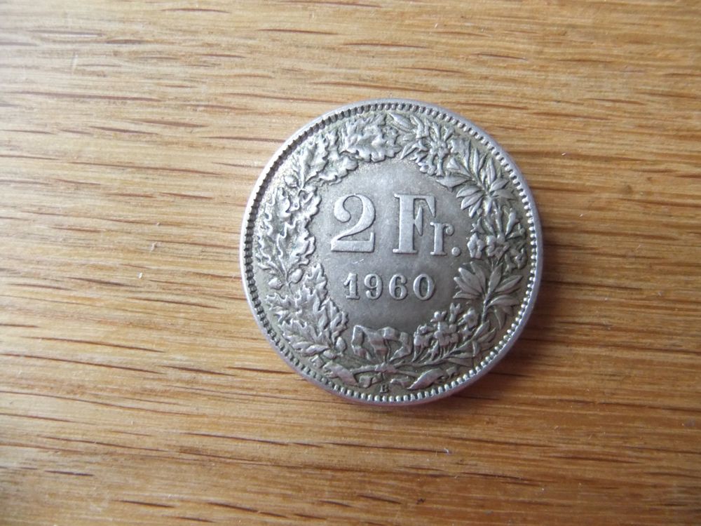 2 Franken Schweiz Helvetia 1960 | Kaufen auf Ricardo