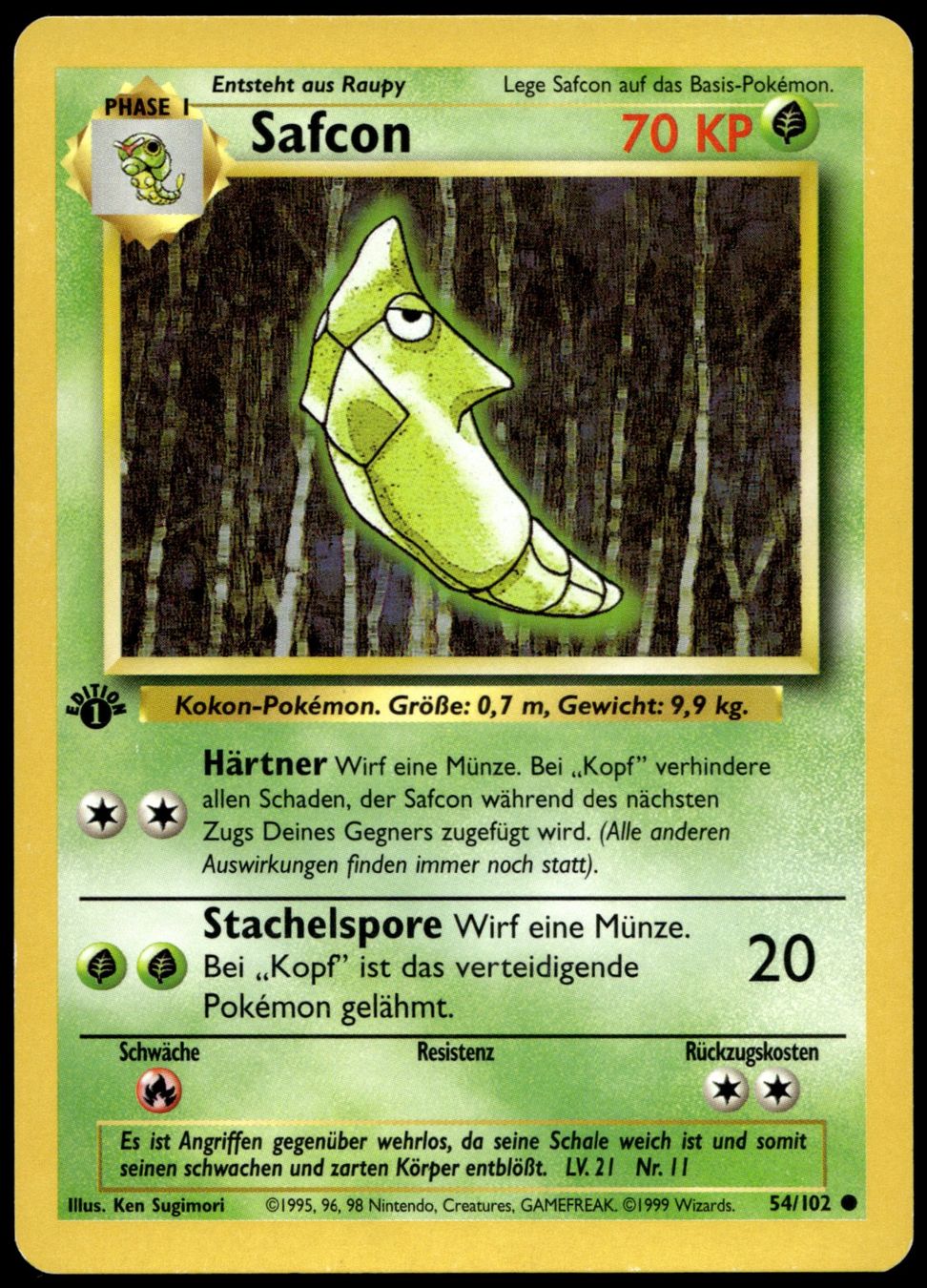 Safcon 54/102 Pokémon Base Set 1.Edition ab 1.- (Neu (gemäss ...