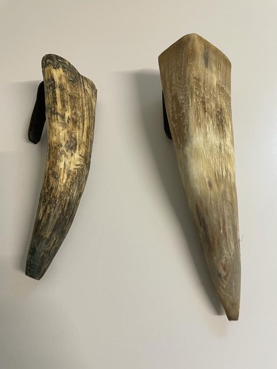 2 alte Wetzstein-Behälter aus Horn (Gebraucht) in Schwerzenbach für CHF ...