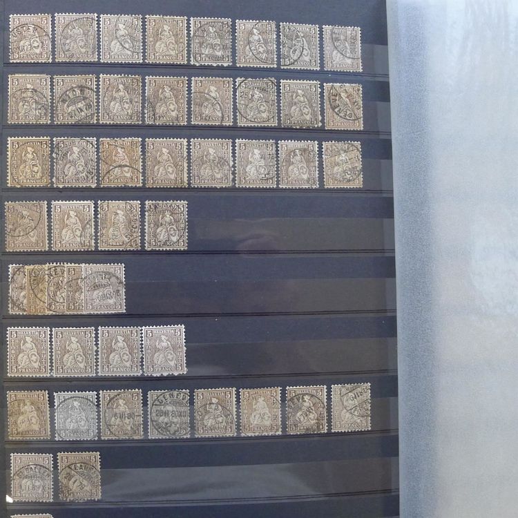 1862-1881, gigantischer Posten SITZENDE Helvetias, K:35'000. (Gebraucht) in Sursee für CHF 1800 ...