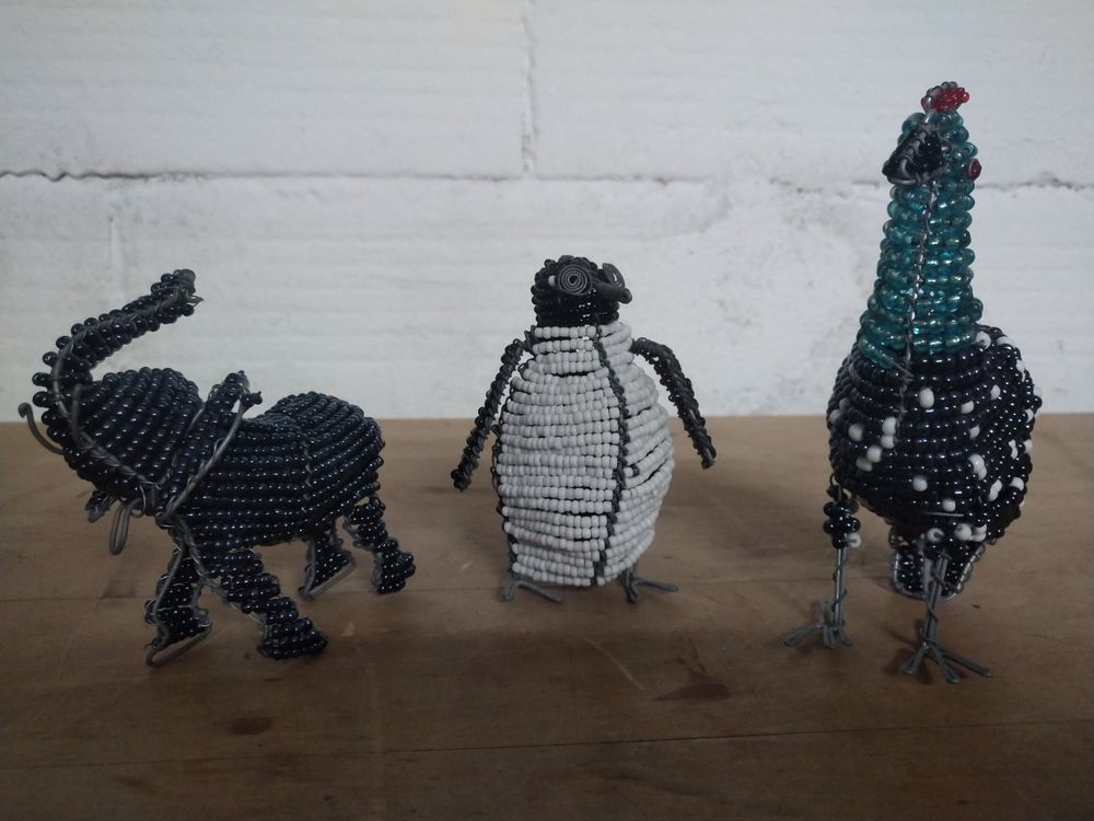 Deko Perlen Draht Figuren Elephant Pinguin Vogel (Gebraucht) in ...