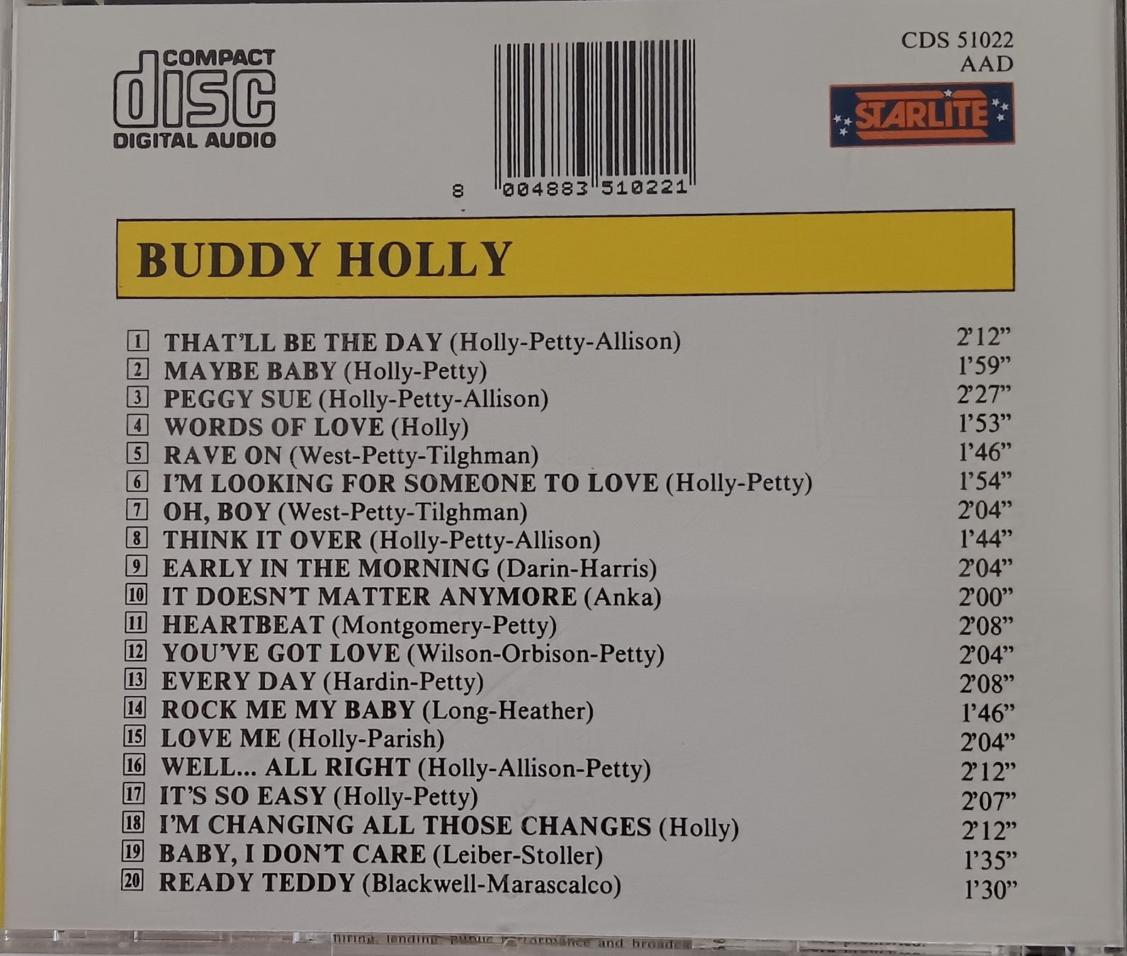 🎵 CD - Buddy Holly - 20 Greatest Hits (Gebraucht) in Matzingen für CHF ...