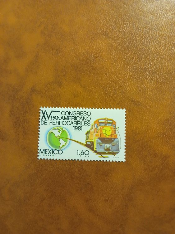 Timbre Mexique 1981, XV Congrès Panaméricain Ferrocarriles (Neuf (Voir ...
