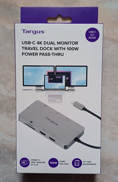 Targus USB-C 4K DUAL Monitor Dockingstation (Neu und originalverpackt ...