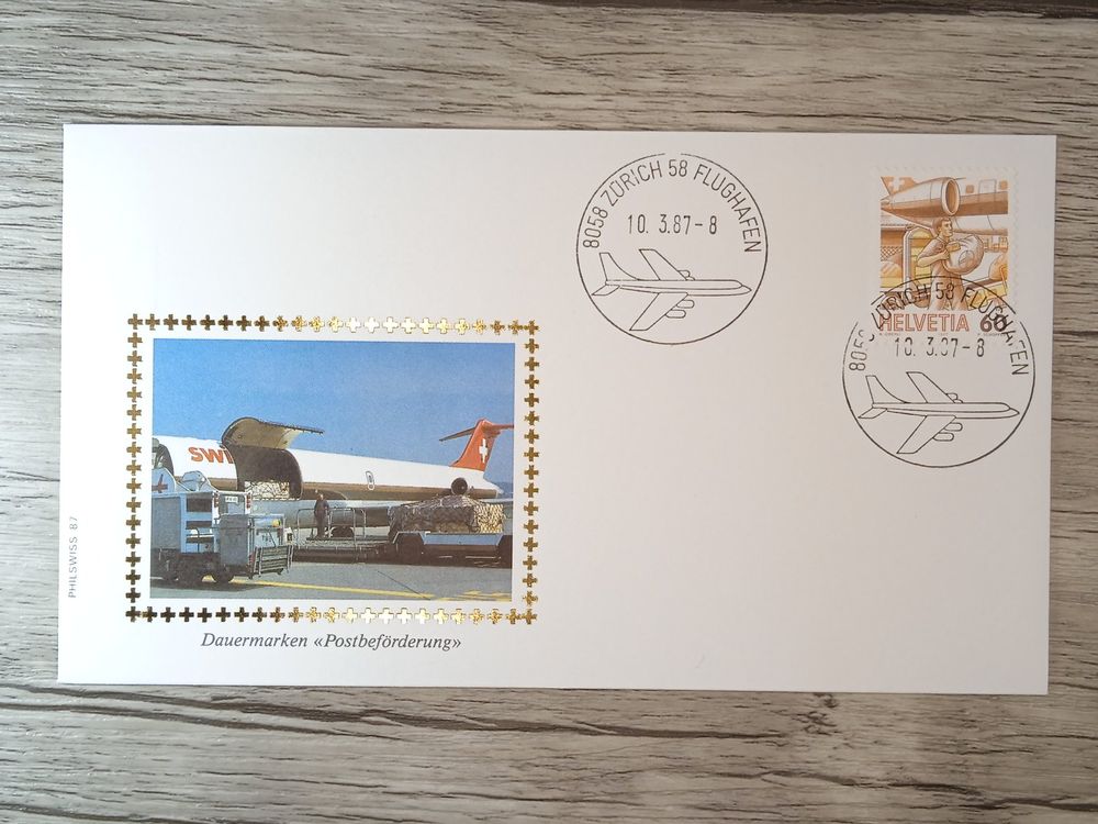 TR51 Enveloppe + Timbre Suisse 1987 (Gebraucht) in Cousset für CHF 0.6 – mit Lieferung auf ...