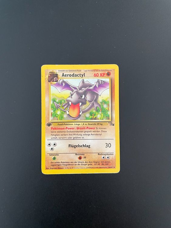Pokémon Fossil Aerodactyl 15/62 1st Edition ab 1 (Gebraucht) in Zürich ...