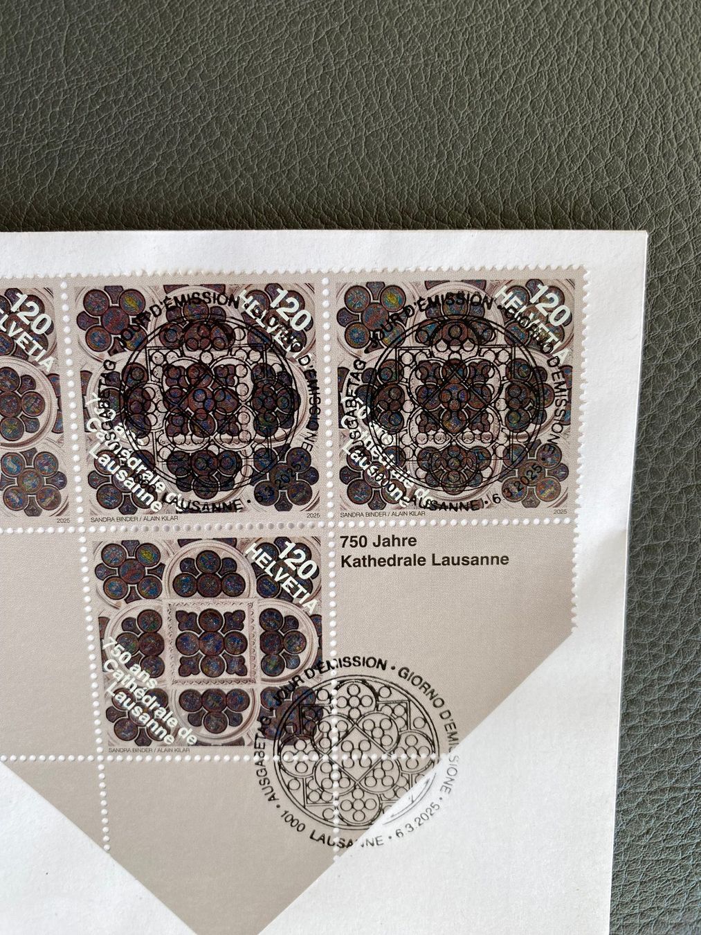 750 Jahre Kathedrale Lausanne 4er aus Blogen 2025 2x Voll (Neu (gemäss Beschreibung)) in ...