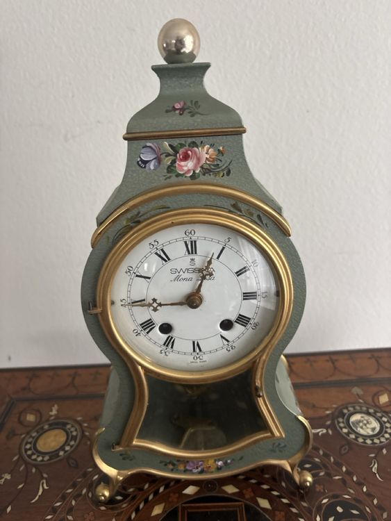 SWISSINA Mona Lisa Tischuhr, Handbemalt, Vintage Stil (Gebraucht) in ...